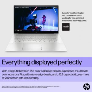 HP Envy Laptop, 17.3" Full HD Touchscreen, 12th Gen Intel Core i7-1260P Processor, 32GB RAM, 2TB PCIe SSD, IR Camera, HDMI, Backlit Keyboard, Wi-Fi 6, Windows 11 Home, Silver