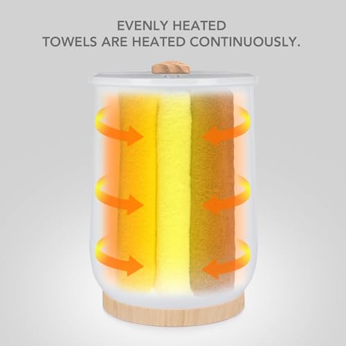 2024 Upgrade Towel Warmers Timer Function Auto Shut Off 20L Large Capacity Hot Towel Warmers Bucket Portable for Bathroom, Ideal Gift for Valentine's Day, White