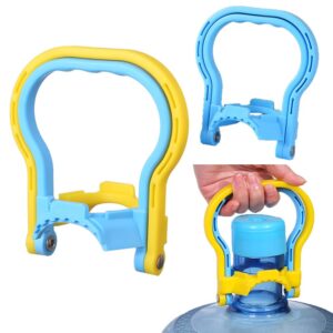 torsor 2 pack 5 gallon water bottle holder purified drinking water jug caps carrier lift labor energy saving ergonomic grip handle carrier non-slip holder lifter heavy duty clip