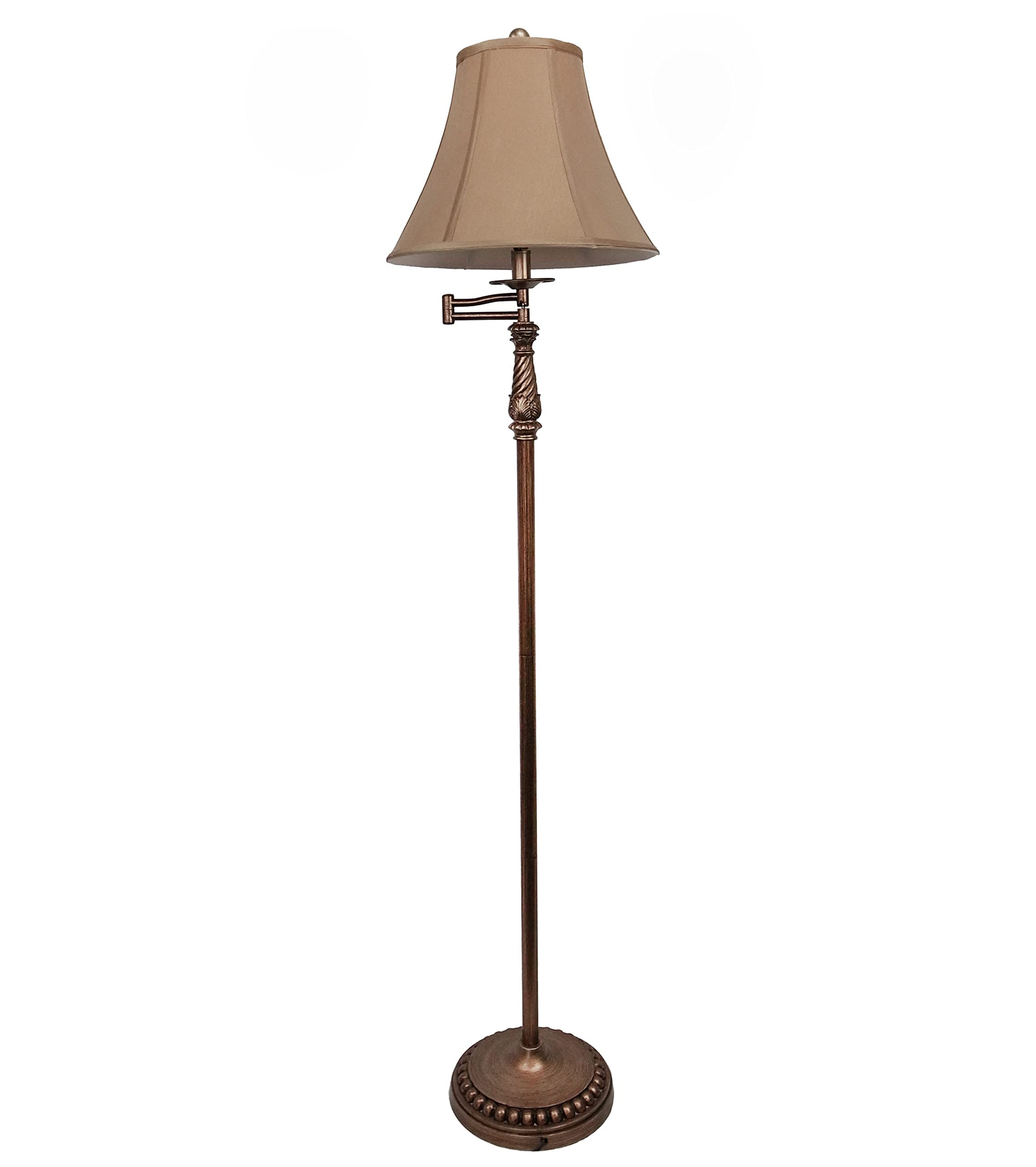 Mestar Decor 60 inch Rustic Bronze Swing Arm Floor Lamp