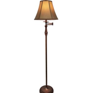 Mestar Decor 60 inch Rustic Bronze Swing Arm Floor Lamp