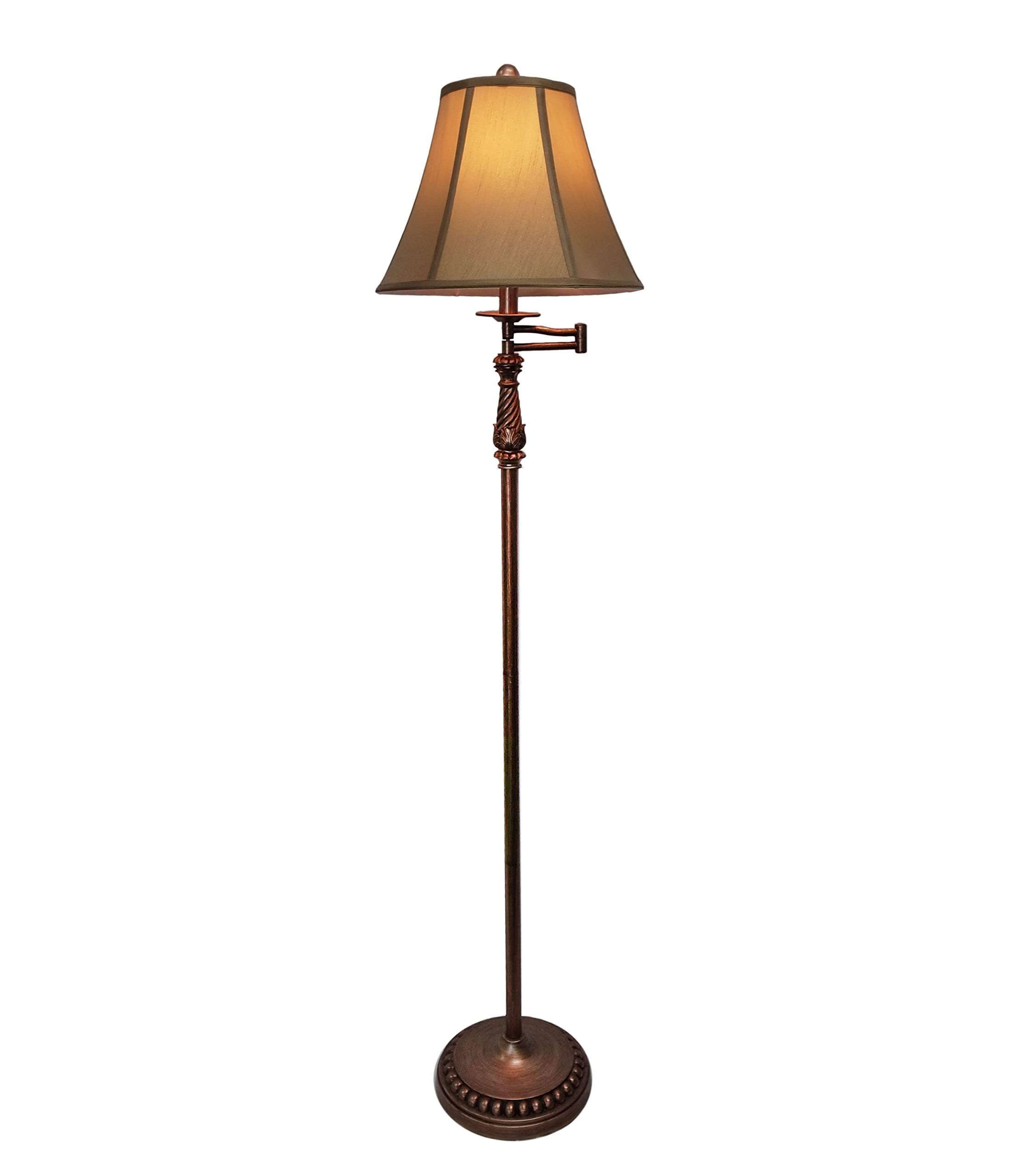 Mestar Decor 60 inch Rustic Bronze Swing Arm Floor Lamp