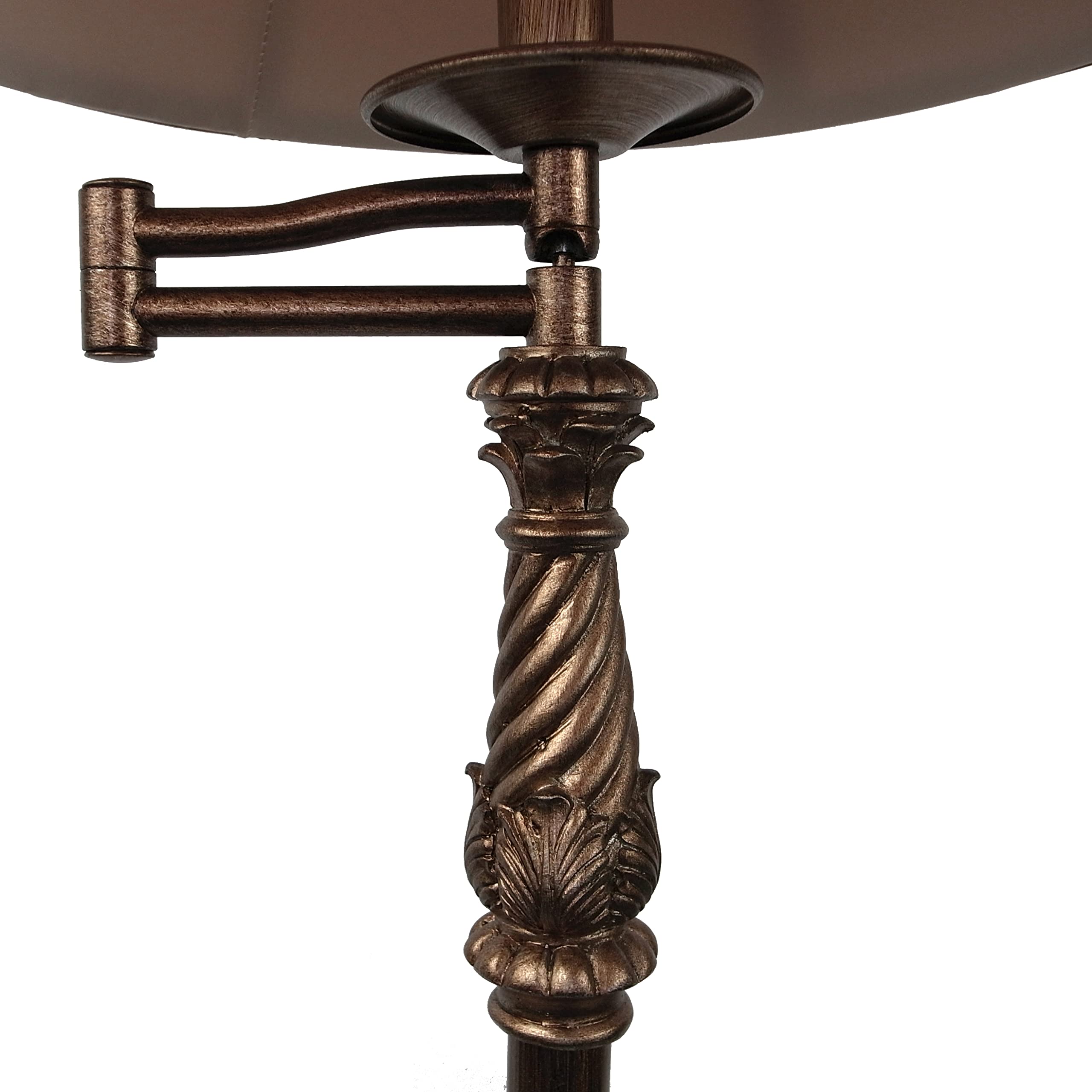 Mestar Decor 60 inch Rustic Bronze Swing Arm Floor Lamp