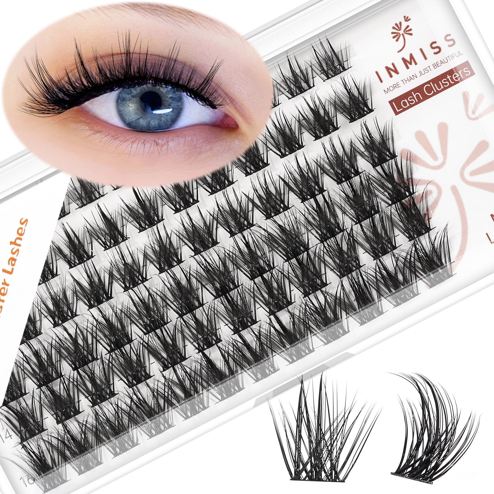 72 Pcs Lash Clusters Wispy, DIY Lash Extensions Individual Cluster Lashes Wispy Volume Eyelashes for Lash Extension at Home (D Mix 10-16mm, A17)