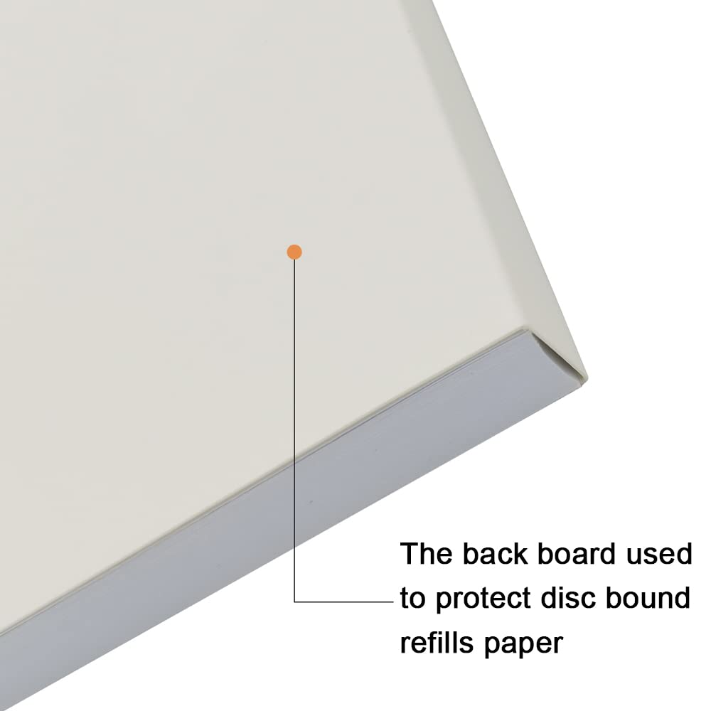 (Pack of 2) Letter Size Discbound Refill Paper, Disc Paper Refill for TUL Custom Note-Taking System Discbound Planner Inserts, 200 Sheets/400 Pages, White Discbound Paper, Arc Paper Refill 8.5 x 11