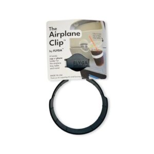 FLYGA Airplane Drink or Phone Holder Travel Accessory (Black)