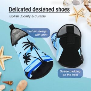 Women's Water Shoes Aqua Socks for Outdoor Beach Swim Surf Yoga Exercise Beach Swim Barefoot Sports Shoes(Beach02, 10-11)