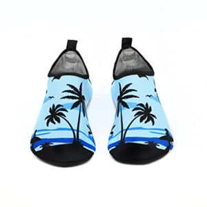 Women's Water Shoes Aqua Socks for Outdoor Beach Swim Surf Yoga Exercise Beach Swim Barefoot Sports Shoes(Beach02, 10-11)