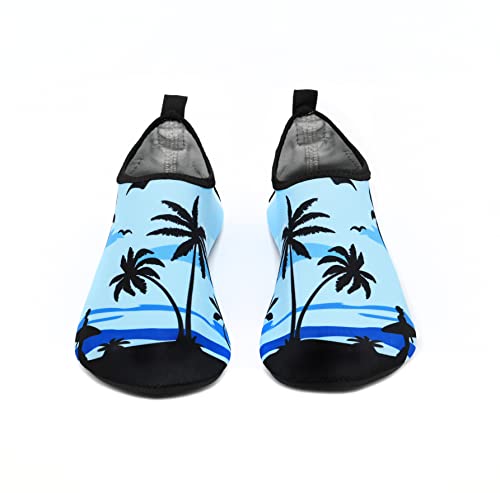 Women's Water Shoes Aqua Socks for Outdoor Beach Swim Surf Yoga Exercise Beach Swim Barefoot Sports Shoes(Beach02, 10-11)