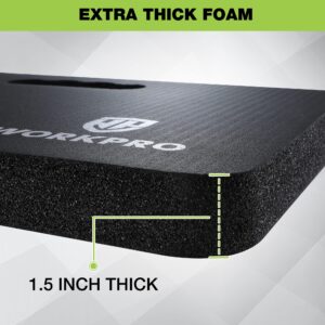 WORKPRO Extra Thick Kneeling Pad, Soft Foam Cushioning for Knee, Large Foam Kneeler Mat for Gardening, Bathing Baby, Workout Supplies, 17.5 x 11 x 1.5 in, Black