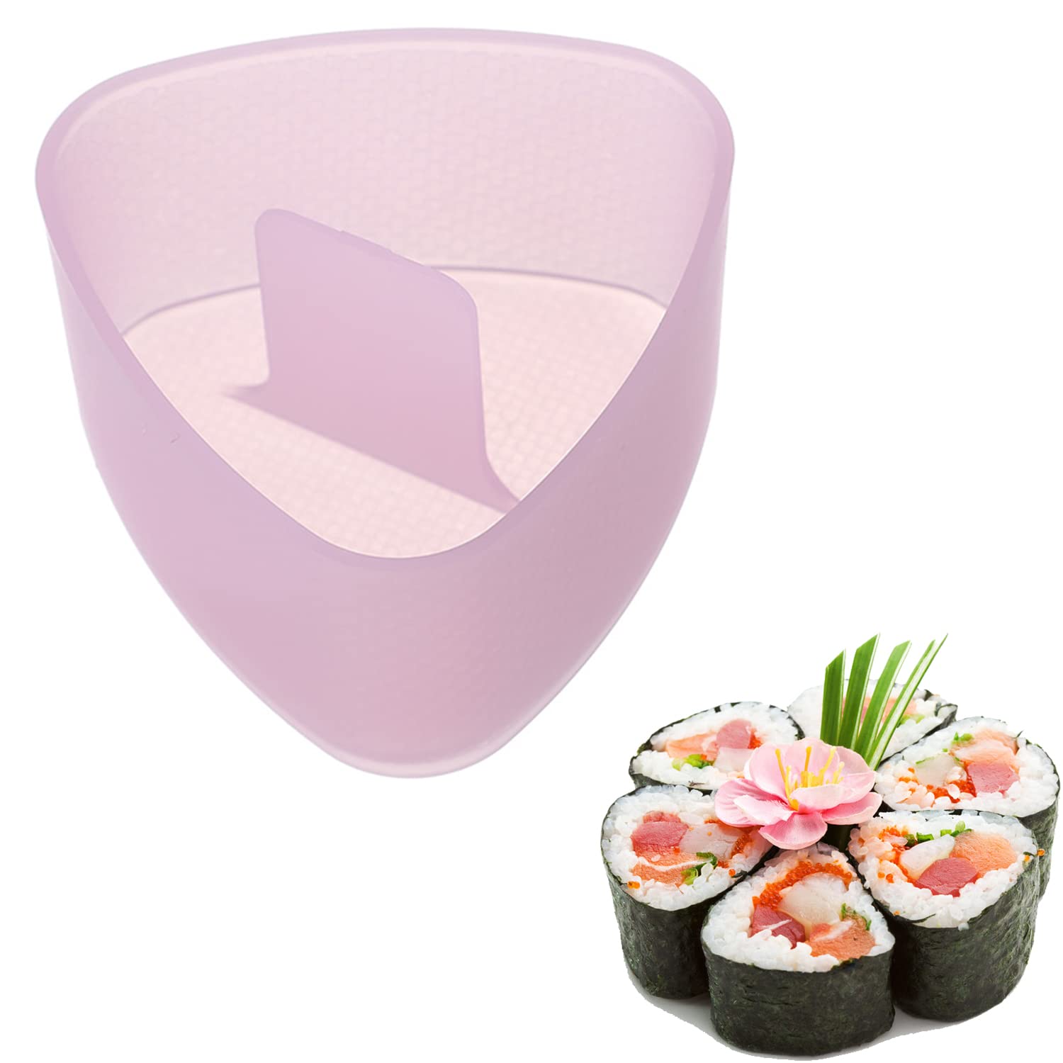 Non Stick Onigiri Triangle Sushi Press Mold, Triangle Rice Ball Mold Maker, Japanese Home Gadgets for Bento, Without Small Rice Paddle (1 Piece)