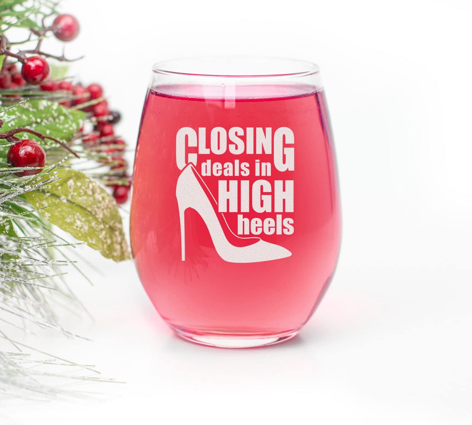 Closing Deals In The High Wheels Wine Glass - Home Girl Wine Glass - Real Estate Agent Wine Glass - This Girl Sells Real Estate