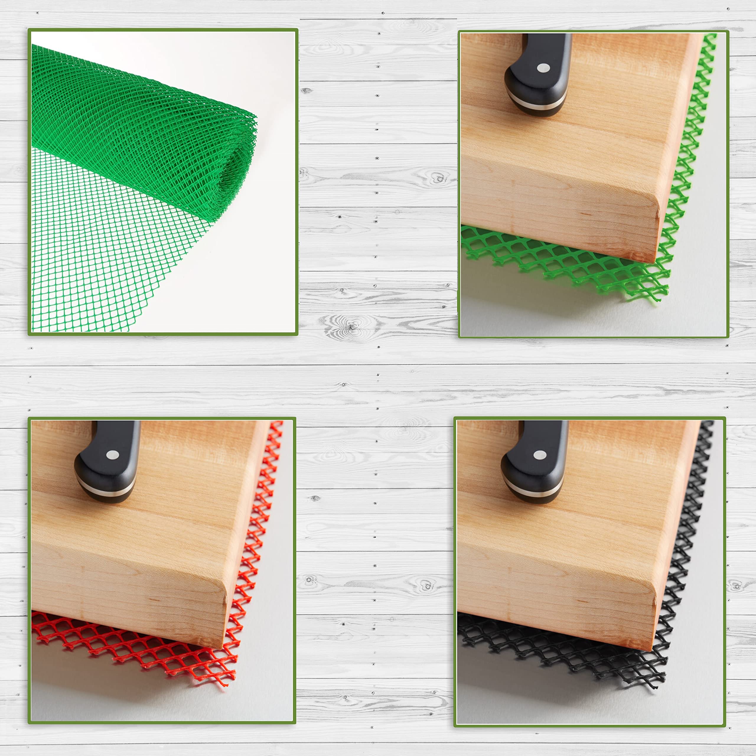 AME D'ESSENCE Bar Shelf Liner 24" x 480" Green Plastic Mesh Liner for Glassware Non Slip Drawer Liner Commercial Grade