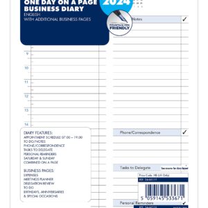 Filofax A5 business day per page English appointments diary - 2024