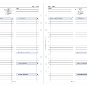 Filofax A5 business day per page English appointments diary - 2024