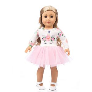 18inch doll clothin summer breeze series for american girls or boys (pink yarn skirt)