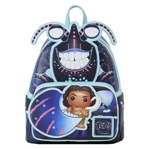 loungefly disney villains: moana - tamatoa glow in the dark mini-backpack, amazon exclusive