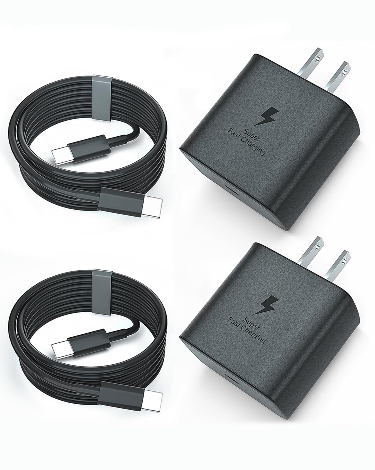 Foyomo 45W Samsung Charger Type C Super Fast Charging 2Pack USB C Android Charger for Samsung Galaxy S23 Ultra/S23/S23+/S22/S22 Ultra/+/S20/S21, i Phone 15 Charger, Galaxy Tab S7/S8,PD3.0,PPS,QC 4.0