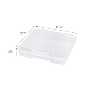 IRIS USA, Inc.IRIS USA 6 Quart Clear Plastic Modular Storage Bins, 6 Pack & 11" Thick Plastic Portable Project Storage Case with Snap-Tight Closure Latch, 6-Pack