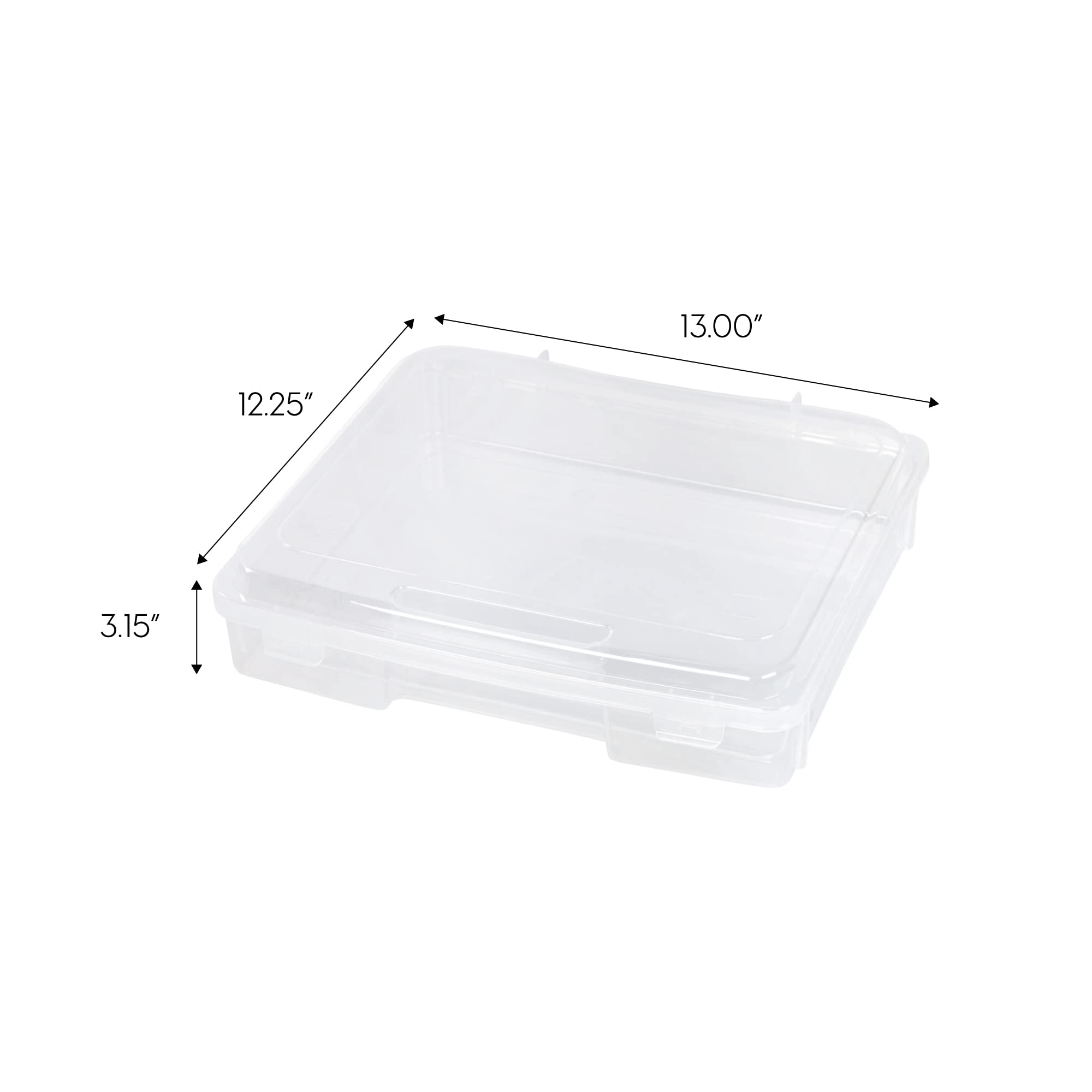 IRIS USA, Inc.IRIS USA 6 Quart Clear Plastic Modular Storage Bins, 6 Pack & 11" Thick Plastic Portable Project Storage Case with Snap-Tight Closure Latch, 6-Pack