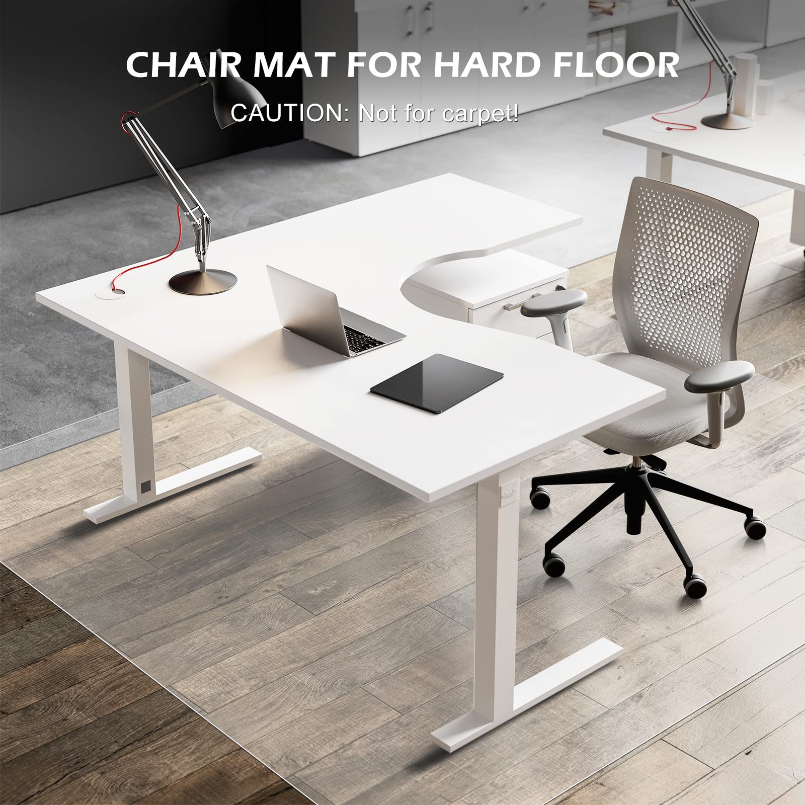 SALLOUS Chair Mat for Hard Floor, 71"x71" Vinyl Waterproof Area Mat for Dining Table, Non-Slip Floor Protector Desk Chair Mat for Home Office (Clear)