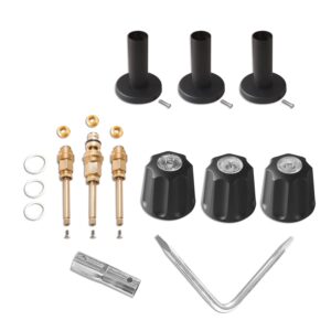 sento bathtub and shower 3 handle tub trim set for gerber faucets bathtub shower, easy installation, heavy duty metal, matte black