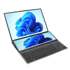 tangxi corei7 32gb ram 256gb ssd computer, dual screen 16in hd main screen 14in touch sub screen laptop pc, windows10 windows11 home office, 13600mah battery