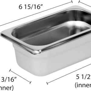 TrueCraftware-1/9 Size 2-1/2" Deep Stainless Steel Anti-Jamming Steam Pan 22 Gauge- Steam Food Pan Anti-Jam Steam Table Hotel Pan for Restaurant Family Events Personal Catering Use