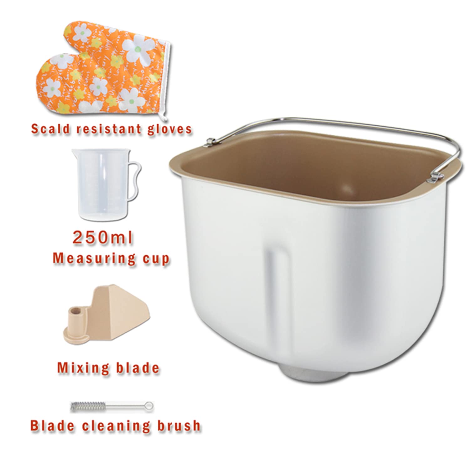 Bread Plate Household Bread Machine Baking Bucket Bread Machine Plate Bread Baking Pan Bread Machine Parts (rectangle)