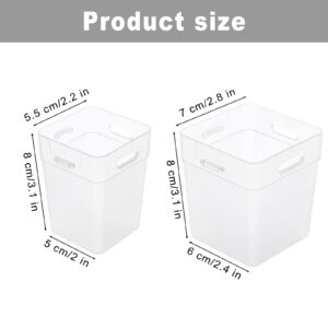 Klyuqoz Fridge Door Organizer, Refrigerator Organizer Pack of 4, Plastic Mini Fridge Accessories for Fridge Counter Desktop Cabinet Kitchen Organization Storage, 2 Large and 2 Small