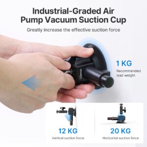 Suction Cup Mount for Gopro iPhone - ULANZI SC-01 3in Pump-actived Vacuum Suction Mount Magic Arm Phone Holder Action Cam Adapter Car Boats Windshield Window Mount for Gopro Hero insta360 DJI Action