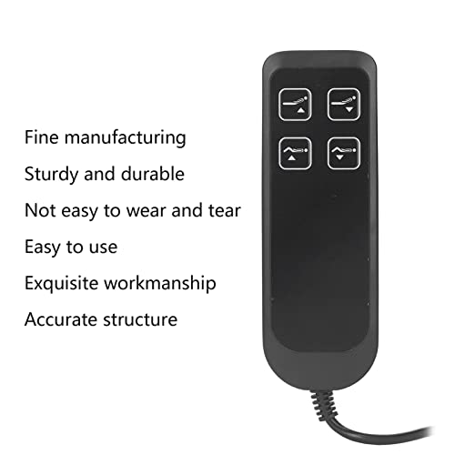 Remote Hand Control, 4 Button Hand Control Handset with 5Pin Connection, Professional Electric Sofa Remote Hand Control for Lift Chair Power Recliner