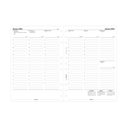 Filofax Deskfax week on two pages with appointments English diary - 2024