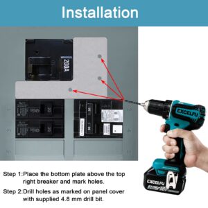 Generator Interlock Kit Compatible with Siemens or Murray 150 or 200 Amp Panels, 7/8-1 1/4" Spacing Between Main and Branch Breakers