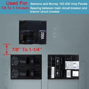 Generator Interlock Kit Compatible with Siemens or Murray 150 or 200 Amp Panels, 7/8-1 1/4" Spacing Between Main and Branch Breakers