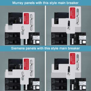 Generator Interlock Kit Compatible with Siemens or Murray 150 or 200 Amp Panels, 7/8-1 1/4" Spacing Between Main and Branch Breakers