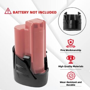 4Pack M12 Battery Plastic Bottom Case, Broken Battery Case Replacement Repair Kit Part, M12 Battery Shell for Milwaukee 48-11-2411 M12 Lithium-ion Battery