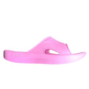 telic unisex recharge slides, pink pearl, 8 women/7 men