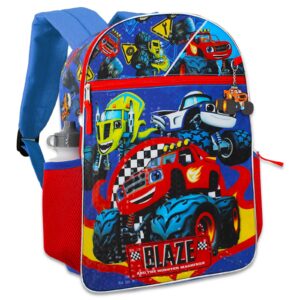 Blaze and the Monster Machines Backpack Set - Bundle with Blaze Backpack, Lunch Box, Drawstring Bag, Pencil Case, Stickers, More | Blaze School Supplies