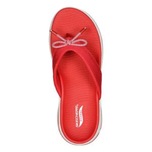 Skechers Women's, GO Walk Arch Fit Sandal - Lakeside Sandal RED Bean 9 M