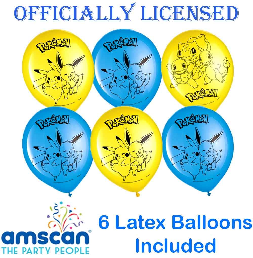 Anagram Pikachu Foil Balloon Bouquet Set | Intended for Pokemon Pokeball Theme | Party Accesory | Multicolor | 6th Birthday (AN-29460,AN-36332)