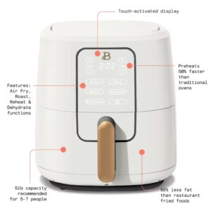 6 Quart Touchscreen Air Fryer, White Icing by Drew Barrymore