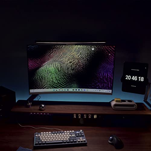 LYMAX Curved Monitor Light Bar: LED Computer Desk Lamp,Monitor Lamp with Remote,USB Screen Light,No Glare Task Lamp,Eye Caring Computer Light,Clip on Keyboard Light for Home Office Meeting Gaming