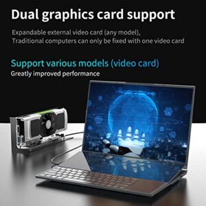 Rosvola 16in 14in Dual Screen Laptop, 8GB DDR4 RAM Dual Screen Laptop Computer 128GB PCIe NVMe M.2 SSD for Office (US Plug)