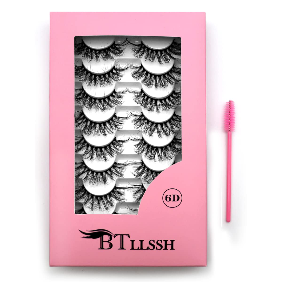 3D False Eyelashes book 8pair Cross Fluffy Natural Look Soft Reusable (3D689)