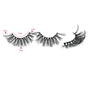 3D False Eyelashes book 8pair Cross Fluffy Natural Look Soft Reusable (3D689)