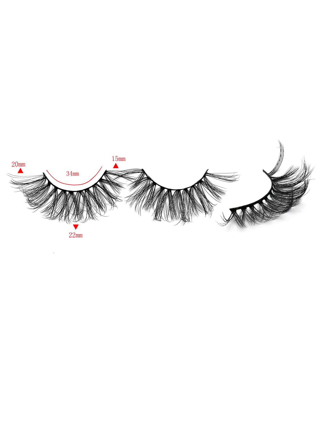 3D False Eyelashes book 8pair Cross Fluffy Natural Look Soft Reusable (3D689)