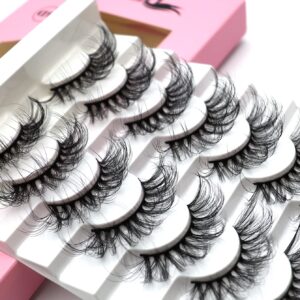 3D False Eyelashes book 8pair Cross Fluffy Natural Look Soft Reusable (3D689)