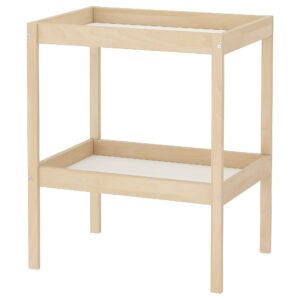 ikea sniglar changing table, 72x53 cm, beech/white