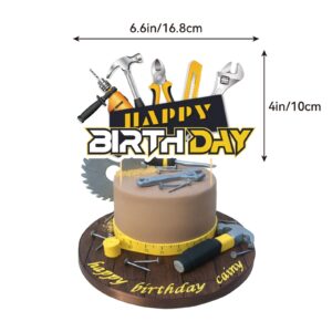 Tools Party Decorations Tools Birthday Party Supplies Includes Toolbox Happy Birthday Banner, Cake Topper, Cupcake Topper, Balloons for Tools Themed Party